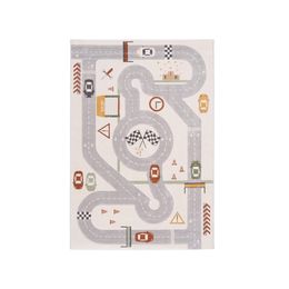 Pergamon Kinder Teppich Maui Kids Rennbahn in Grau | Gr.: 200 x 290 cm