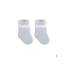 MUNADUNA 5er-Pack Babysocken mit blauem Elefantenmotiv | Gr.: 19-22