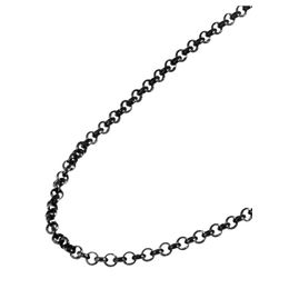 Adeli&aacute;s Unisex Halskette &ndash; Erbskette aus Edelstahl in schwarz | Gr.: 45 cm