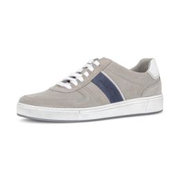 Pius Gabor Herren Sneaker, Gr. 8, beige, Veloursleder, Schuhe, Freizeitschuh, Halbschuh, Schn&uuml;rer mit Kontrastbes&auml;tze, Weite G