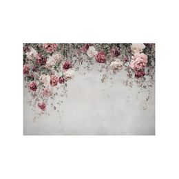 WALLARENA Fototapete Blumen in Grau | Gr.: 400 x 280 cm