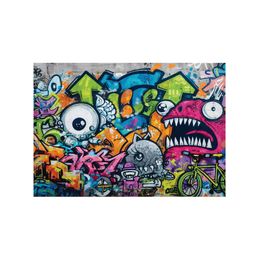 WALLARENA Fototapete Graffiti in Bunt | Gr.: 150 x 105 cm