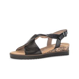 Gabor Damen Keilsandalette "Keilsandalette", Gr. 38,5, schwarz, Schuhe