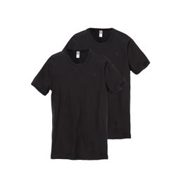 G-Star Raw G-STAR Herren T-Shirt, schwarz, Basic, Gr. M, unifarben, Single Jersey, Obermaterial: 100% Baumwolle, Shirts