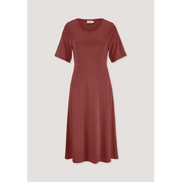 hessnatur Jersey Kleid in terrakotta | Gr.: 38