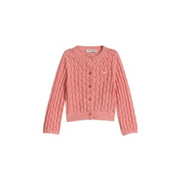Marc O'Polo MARC O'POLO M&auml;dchen Cardigan "mit h&uuml;bschem Lochmuster", rosa, Gr. 104, unifarben, Obermaterial: 100% Baumwolle, Strickjacken