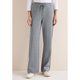 Cecil Damen Culotte, blau, Gr. XL, meliert, Stoff, 53% Polyester, 37% Viskose, 10% Elasthan, Hosen, High Waist