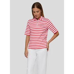 Rabe Damen T-Shirt, rot, Gr. 52, gestreift, Jersey, Obermaterial: 100% Baumwolle, Shirts, mit Schriftzug
