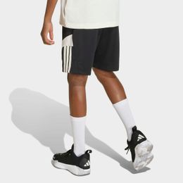 Jungen Shorts "J HOT SHO"schwarz, sanftes wei&szlig;, sanftes wei&szlig;,, Gr. 116, adidas Sportswear, Obermaterial: 100% Polyester, Hosen, Kinder Shorts,