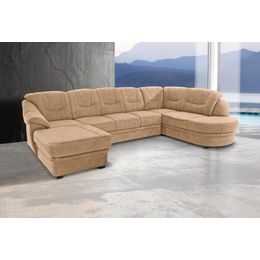 Sit & More Wohnlandschaft SIT & MORE, B:334cm H:90cm T:206cm, braun, NaturLEDER (echtes Rindsleder) in Sitz und R&uuml;cken. Korpus in passendem Kunstleder SOFTLUX