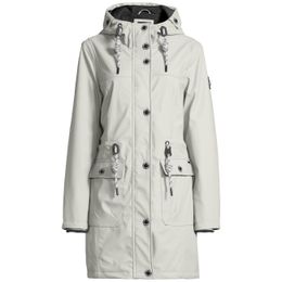 NEW VIEW Damen Regenjacke "Lillie", beige, Gr. XL, uni, Obermaterial: 100% Polyester PES., Jacken, mit weitenregulierbarer Kapuze