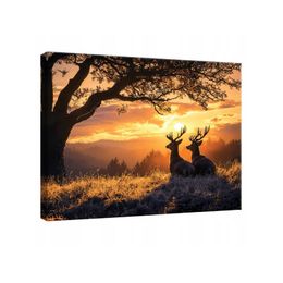 WALLARENA Leinwandbild Reh in Braun | Gr.: 40 x 30 cm