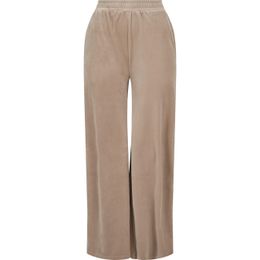 Urban Classics Damen Stoffhose "Urban Classics Damen", beige, Gr. S, unifarben, 93% Polyester, 7% Elasthan, Hosen