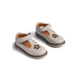 Wheat M&auml;dchen Sandale "Wheat Mary Jane Shelby", Gr. 22, grau, Leder, unifarben, Schuhe