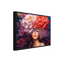 WALLARENA Bild mit Rahmen Frau in Rosa | Gr.: 40 x 30 cm