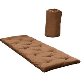 Futonmatratze Karup Design, B:70cm H:5cm L:190cm, braun, Bezug Matratze: 80% Baumwolle, 20% Polyester, Matratzen, "Bed in a Bag, vielseitig nutzbare