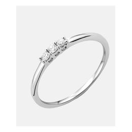 Diamant L'&eacute;ternel Ring aus 375 Wei&szlig;gold mit Diamant | Gr.: 60