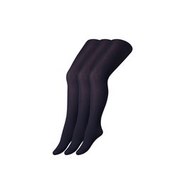 s.Oliver M&auml;dchen Strumpfhose "3er Pack", Gr. 98, blau, 90% Polyamid, 10% Elasthan, Strumpfhosen