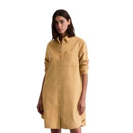 Marc O'Polo MARC O'POLO Damen Hemdblusenkleid "aus Feincord", beige, Gr. 34, unifarben, Obermaterial: 79% Baumwolle, 21% Lyocell, Kleider