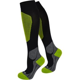 Normani Sport-Kompressionskniestr&uuml;mpfe in Schwarz/Gr&uuml;n | Gr.: 35-38