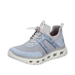 RIEKER SPORT Damen Slip-On Sneaker, Gr. 40, blau, Lederimitat, Textil, Schuhe, Sportschuh, Halbschuh, Freizeitschuh in veganer Verarbeitung