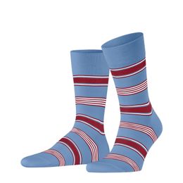 Falke Damen Socken "Marina Stripe", Gr. 41, blau, Obermaterial: 92% Baumwolle CO. 6% Polyamid PA. 2% Elasthan EL., glatt, Socken