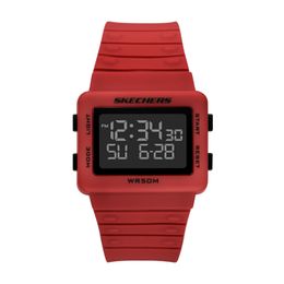 Skechers Herren Chronograph "Larson", rot, Armbanduhren, Quarzuhr, Armbanduhr, Herrenuhr, digital, Tag, Wochentag, Monat