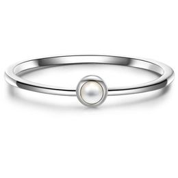 Glanzst&uuml;cke M&uuml;nchen Damen Solit&auml;rring "GSM1410", 60, 1,1mm, silber, GLANZST&Uuml;CKE M&Uuml;NCHEN, Fingerringe, aus Sterling silber