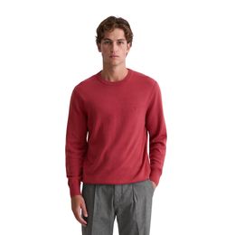 Marc O'Polo MARC O'POLO Herren Rundhalspullover "aus softem Bio-Bauwoll-Schurwoll-Mix", rot, Gr. S, unifarben, Obermaterial: 54% Baumwolle, 29% Schurwolle, 17%