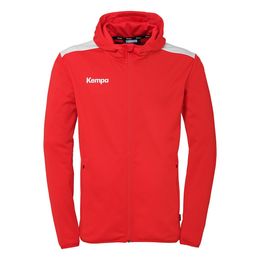 Kempa Herren Trainingsjacke "Kapuzenjacke Emotion 27", rot, Gr. L, Obermaterial: 100% Polyester Pol. recyc.., Jacken