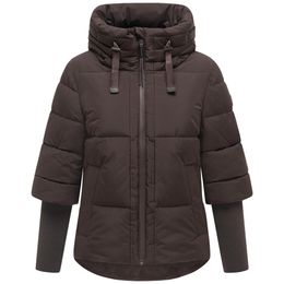 Navahoo Damen Steppjacke "Lotusherz XIV", braun, Gr. S, Obermaterial: 100% Polyester. Innenfutter: 100% Polyester. Wattierung: 100% Polyester.