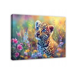 WALLARENA Leinwandbild Tiere in Bunt | Gr.: 40 x 30 cm