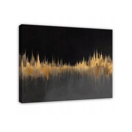WALLARENA Leinwandbild Abstrakt in Schwarz | Gr.: 40 x 30 cm