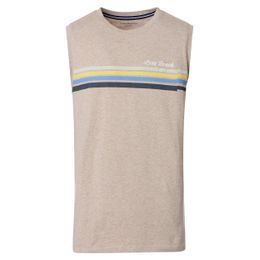 Casamoda Herren Tanktop "Casamoda Tanktop Print", beige, Gr. L, 100% Baumwolle, Tops