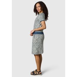 Ragwear Damen Minikleid "Baomi Zoo YOUMODO", blau, Gr. XL, Material: 100% Baumwolle, Kleider, Gemustertes Damen Sommerkleid