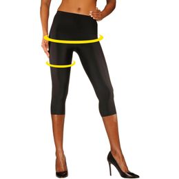 Lascana Damen Caprileggings, Schwarz, Gr. 52/54, Leggings, Material: Polyamid