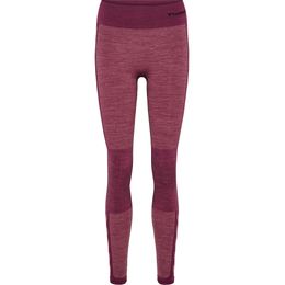Hummel Sporthose Damen Gr&ouml;&szlig;e S lilameliert / rotviolett