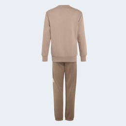Jungen Trainingsanzug "ESSENTIALS KIDS"khaki six, crystal linen, Gr. 152, adidas Sportswear, Obermaterial: 70% Baumwolle, 30% Polyester, Sportanz&uuml;ge