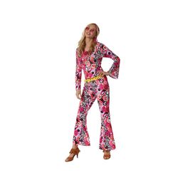 TecTake Blumenkind/Siebzigerjahre-Look Hippie Flowerpower, in bunt, Gr. S | Gr.: XL