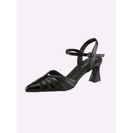 Heine Damen Pumps, Gr. 42, schwarz, Synthetik, Schuhe