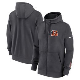 Nike Damen Kapuzenpullover "Nike Hoodie Cincinnati Bengals Nike Club FZ"mehrfarbig, Gr. XXL, 82% Baumwolle, 18% Polyester, Pullover