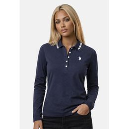 U.S. Polo Assn. Damen Poloshirt Longsleeve P043 in Navy | Gr.: XL