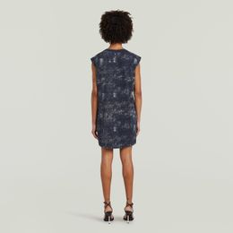 G-Star Raw G-STAR Damen Jerseykleidsalute wave spray, Gr. S, gemustert, Jersey, Obermaterial: 100% Baumwolle, Kleider, mit Taschen in der Seitennaht