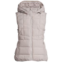 NEW VIEW Damen Steppweste "Nina", beige, Gr. XXL, uni, Obermaterial: 100% Polyester PES., Westen, mit weitenregulierbarer Kapuze
