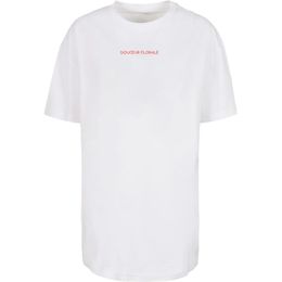 Merchcode Shirt "Ladies Douceur Florale Tee" in Wei&szlig; | Gr.: 4xl