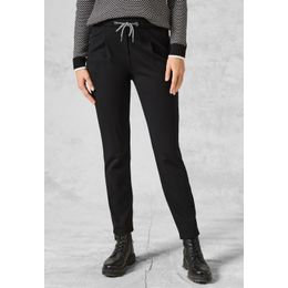 Cecil Damen Stoffhose, schwarz, Gr. M, unifarben, Stoff, 61% Viskose, 32% Nylon, 7% Elasthan, Hosen, Middle Waist