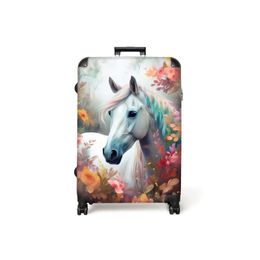 NoBoringSuitCases Suitcase, Koffer, Reisekoffer Wei&szlig;es Pferd | Gr.: 98