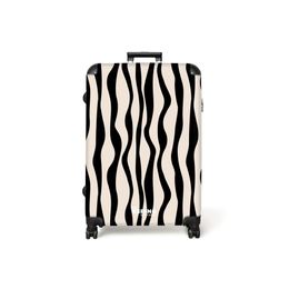 NoBoringSuitCases Suitcase, Koffer, Reisekoffer Zebra wei&szlig; schwarz | Gr.: 72