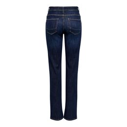 Only Damen Slim-fit-Jeans "ONLPOWER MW PUSH UP SLIM STRAIGHT DNM"dunkelblau denim, Gr. M, unifarben, Denim/Jeans, Obermaterial: 92% Baumwolle, 6%