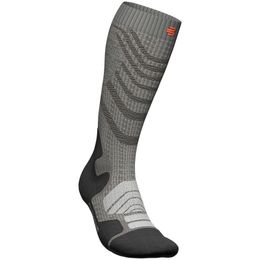 Bauerfeind Damen Sportsocken "Outdoor Merino Compression Socks, Women", Gr. 35, grau, Obermaterial: 54% Polyamid, 37% Wolle, 9% Elasthan, Socken, mit